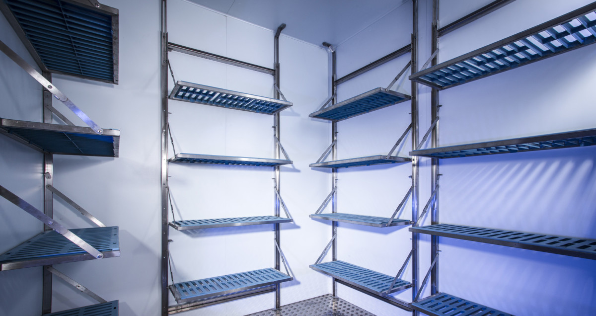 ISD Solutions creates flexible fold-away shelving for cold rooms