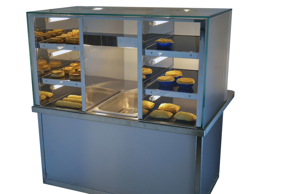 Moffat's square heated display unit triggered by bespoke order