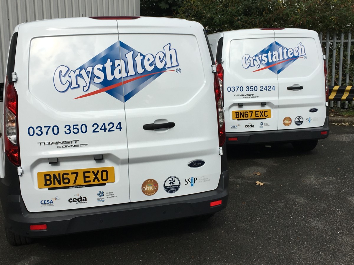 Warewashing specialist Crystaltech gives entire van fleet a makeover