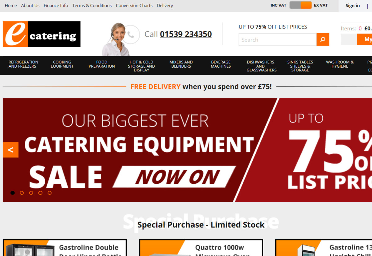 Catering equipment supplier enables online ordering in 'four clicks'