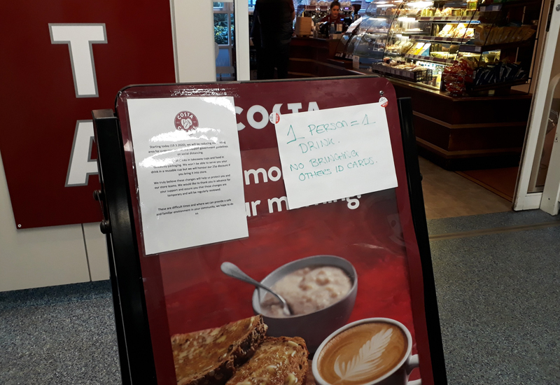 Costa transitions to takeaway and plans to expand delivery service