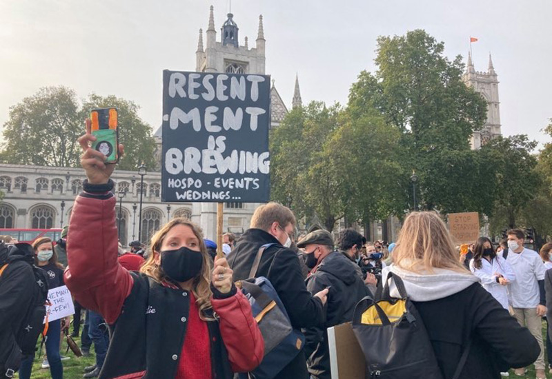 Hundreds of industry workers descend on Westminster to protest against ...