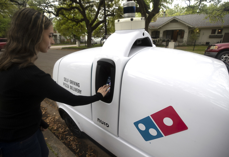 Domino's trials robot delivery cart to get pizza from kitchen to door