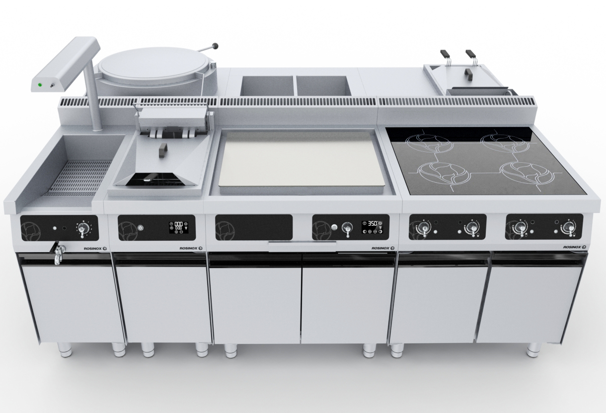 Rosinox gives modular cooking suite an ergonomic makeover