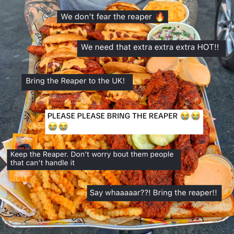 Dave's Hot Chicken adds risky Reaper spice to debut UK menu