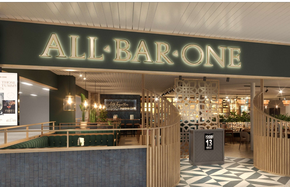 All Bar One revamps and extends three transport hub bars