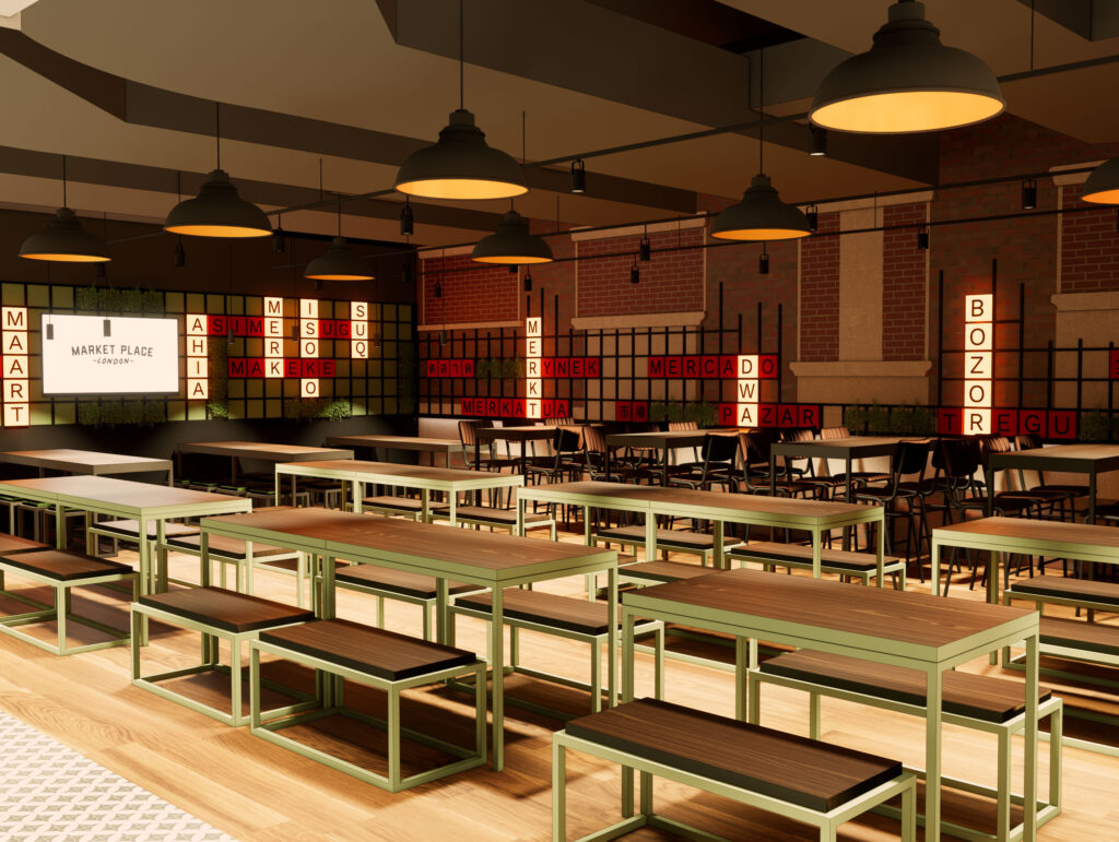 Market Place Food Hall to alight at London Victoria station